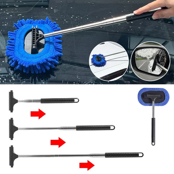 Telescopic Microfiber Windshield Wiper for Car Rearview Mirror Cleaning ...
