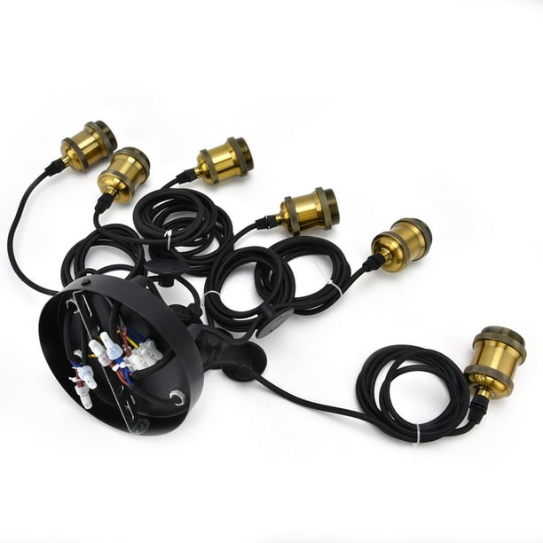 Gupbes Light Holder,1 To 6 Metal Ceiling Lamp Holder E26/E27 Gold ...