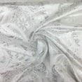 Metallic Floral Brocade Fabric 60 By Yard In Red Gold White Purple