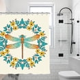 Boho Bug Butterfly Print Shower Curtain,Modern Fabric Waterproof Shower ...
