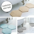Microdry Memory Foam HD Modular Hexagon Bath Mat Set with GripTex Skid ...