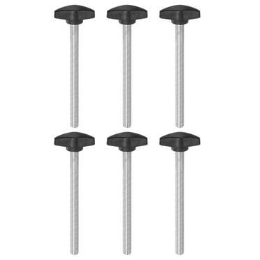 Uxcell 12 Pieces Knurled Clamping Knobs M6 x 20mm Zinc Plated Carbon Steel Threaded Stud 26mm ...