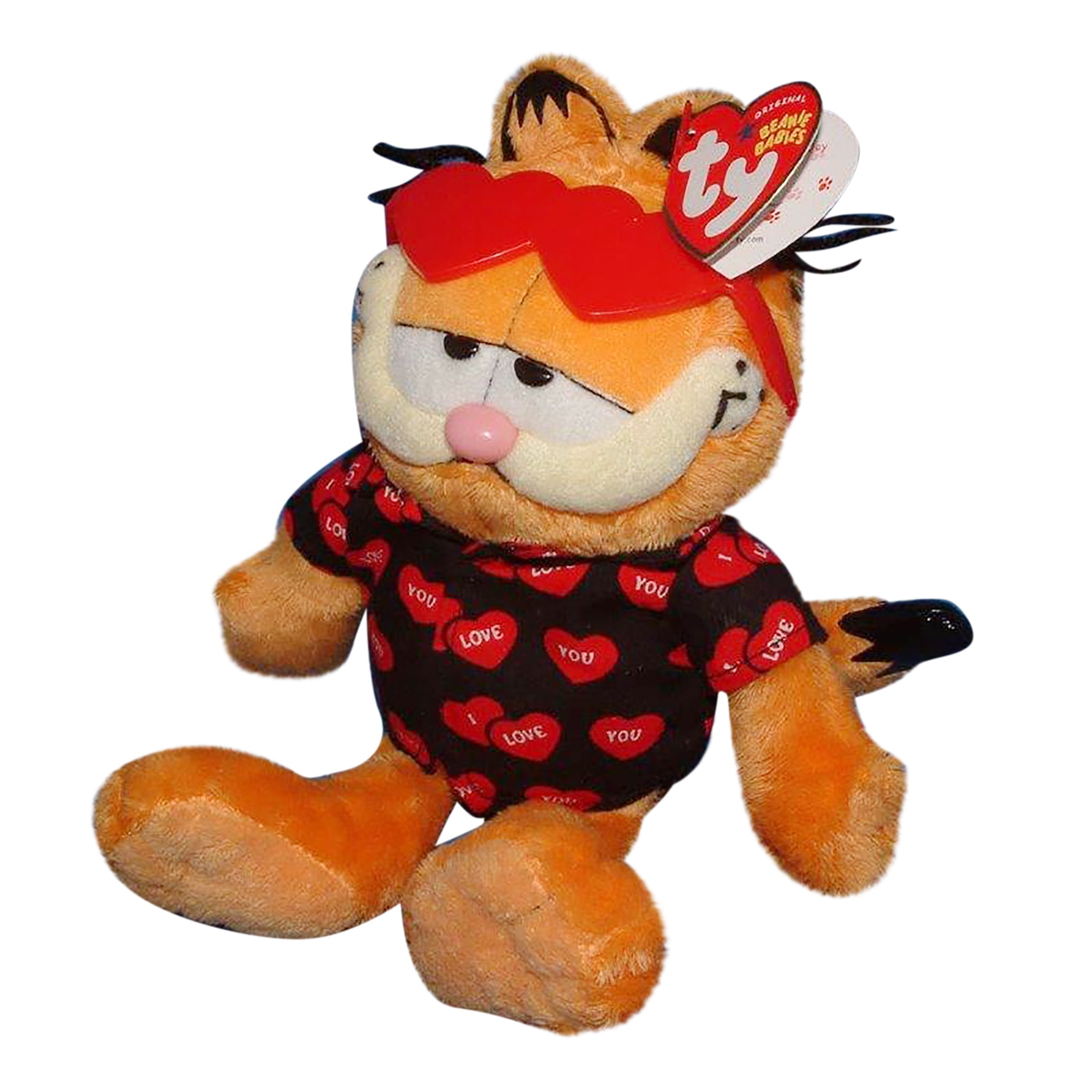 Ty Beanie Baby: Happy Valentine's Day- Garfield | Stuffed Animal | MWMT ...