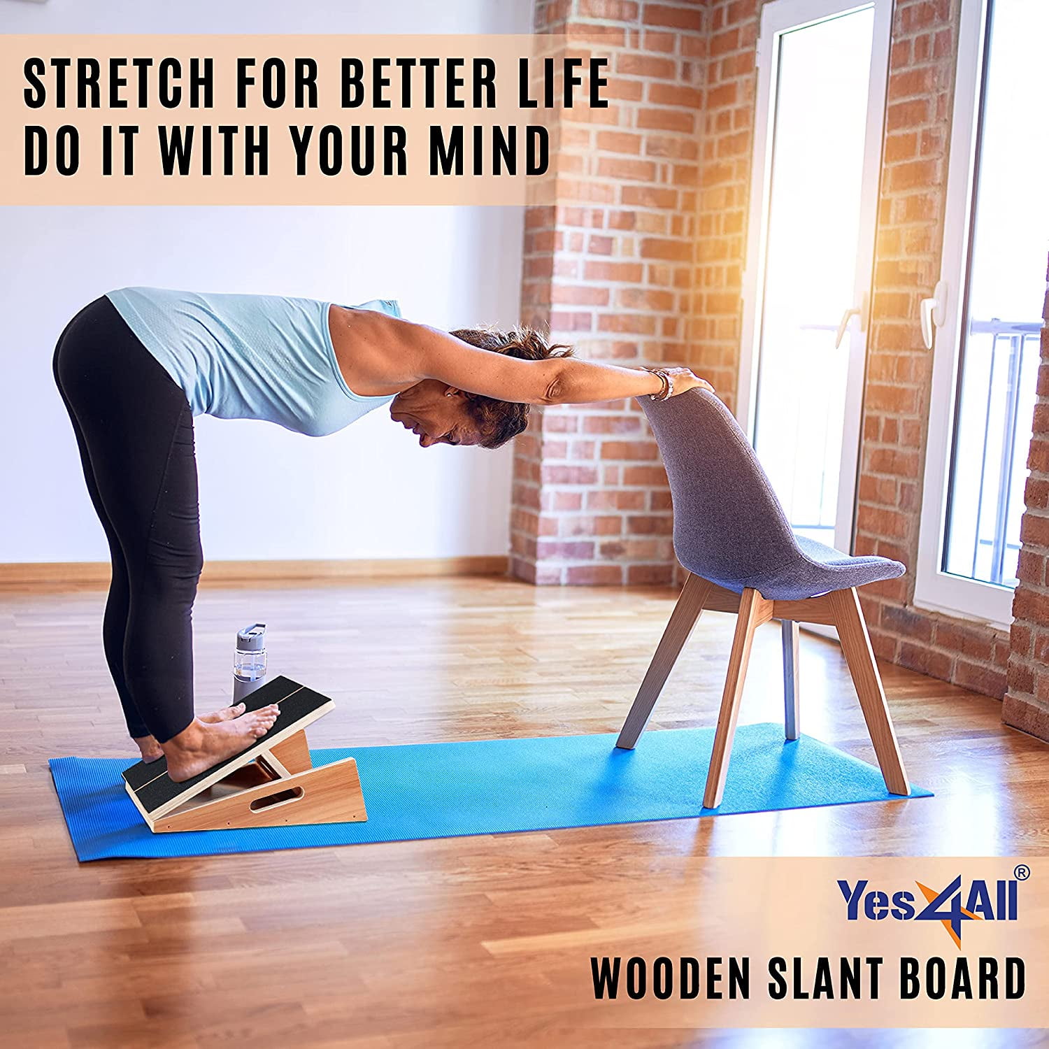 Wood Slant Board 22 Degrees