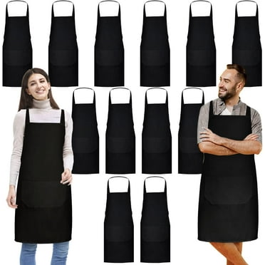 Mainstays Chef Kitchen Apron, 28" x 32" Coffee Cotton Bib Apron with ...