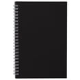 A5 Notebook Margin White Paper Glossy Card Cover Leather Grain Journal ...