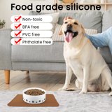Ptlom Pet Placemat for Floors Waterproof Dog Food Mat Silicone Cat ...