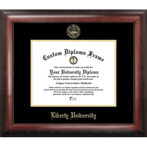 Liberty University 8.5" x 11" Gold Embossed Diploma Frame - Walmart.com ...