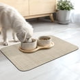 Brown Dish Drying Mats for Kitchen Counter, Linen Texture Modern ...