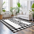 Area Rug 3x5ft Black Buffalo Check Plaid Washable Area Rugs for Living ...