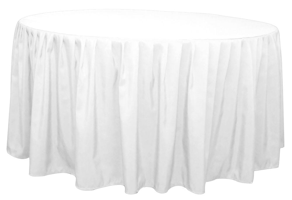 The Great American Store Polyester 48 Inch Round Fitted White ...