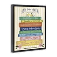 Stupell Industries Italian Kitchen Cook Books Black Framed Floater ...
