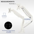 VIVO White Dual Ultrawide 40" Computer Monitor Desk Mount with ...