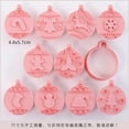 Christmas Themed Cookie Stamp 10Pcs Nontoxic PP Materials Baking Tool ...