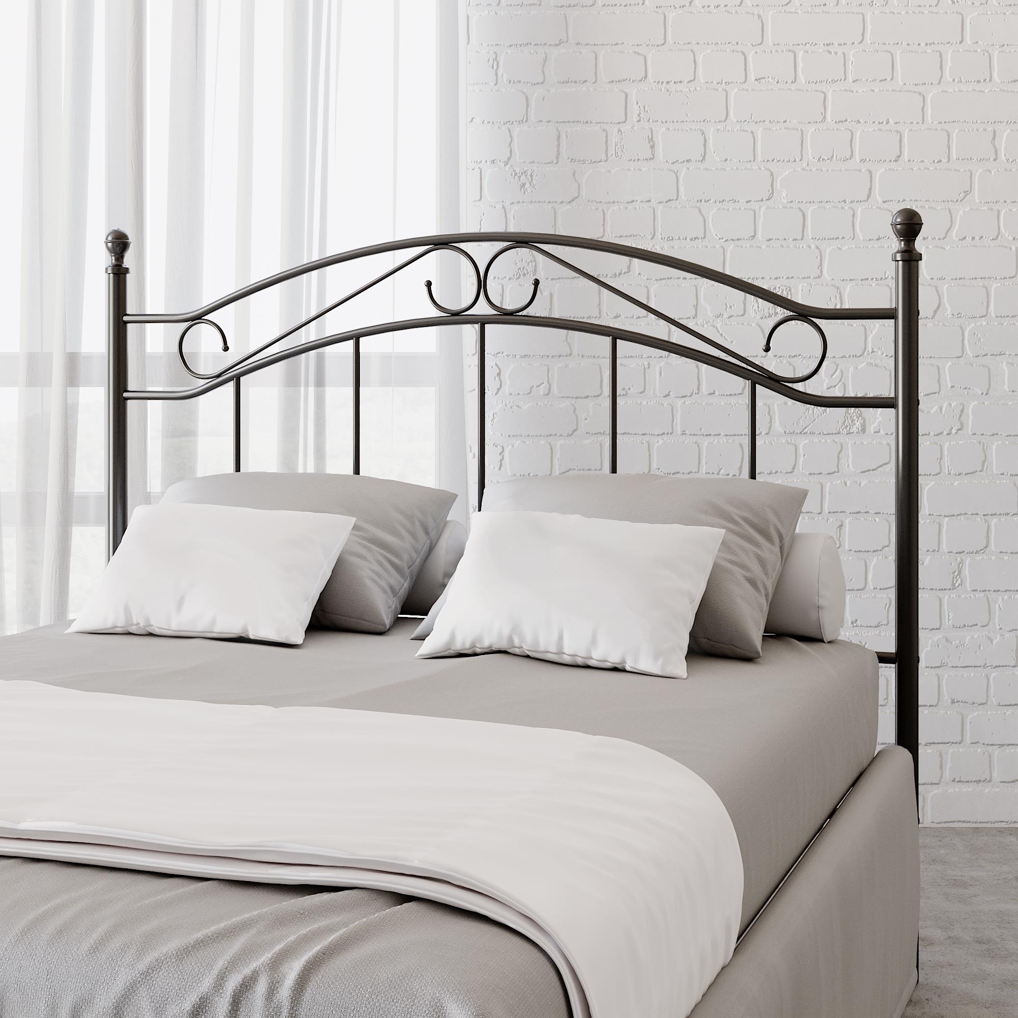Mainstays Full Queen Metal Headboard With Delicate Detailing Black Mainstays Full Queen Metal Headboard With Delicate Detailing Black