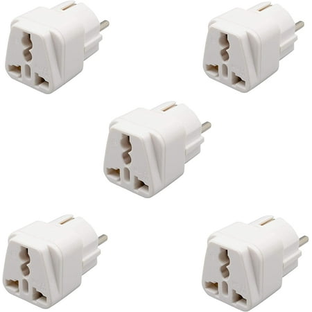 5 x Universal Adapter Converter to Connect All Devices to the French ...