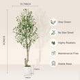 2PCS 5FT White Planter Artificial Olive Trees, Realistic Fruit Leaf ...