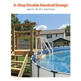 KFFKFF 4-Step Pool Steps Above Ground, Anti-slip Pool Ladder with Dual ...