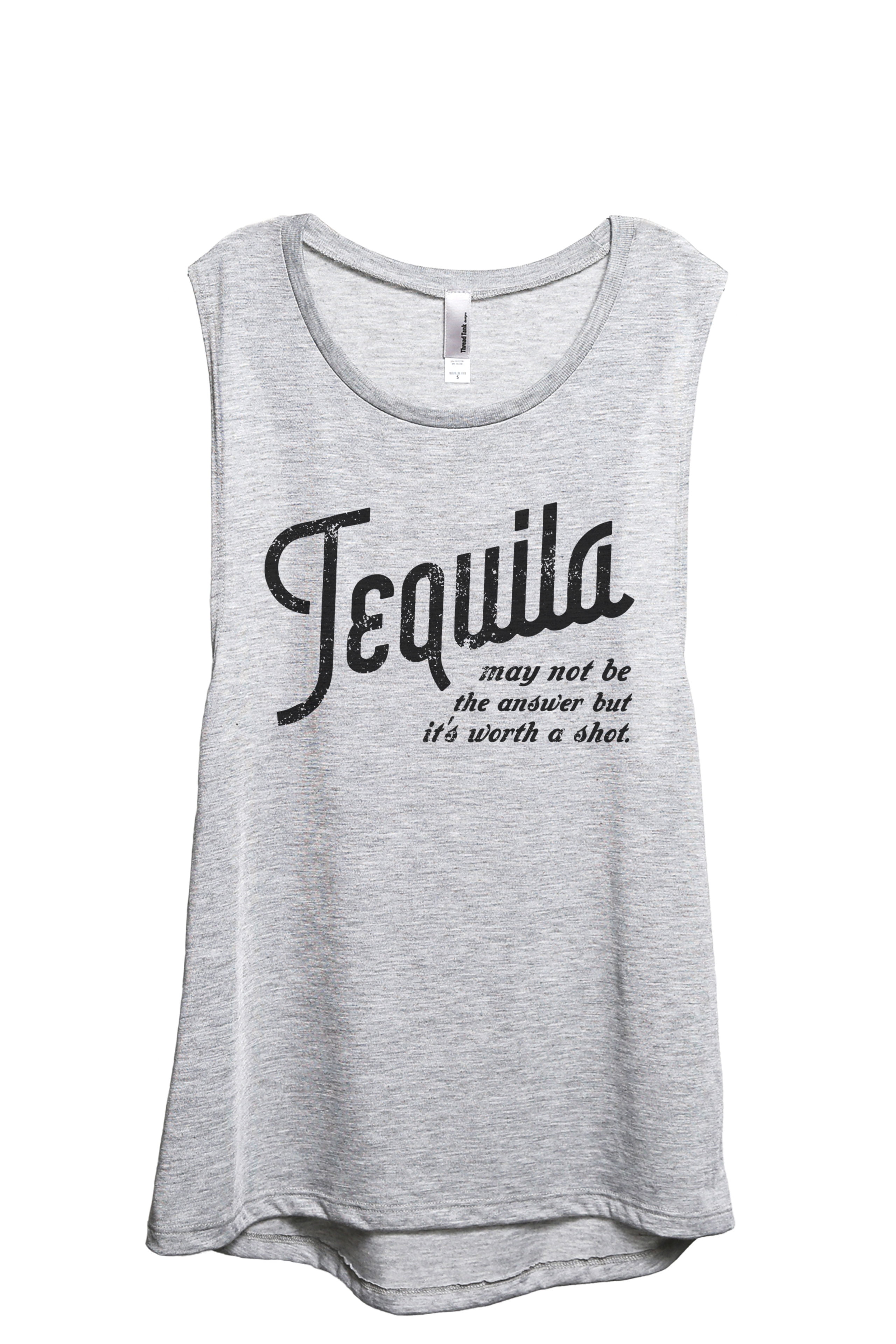 Tequila Worth The Shot Women's Fashion Sleeveless Muscle Workout Yoga ...