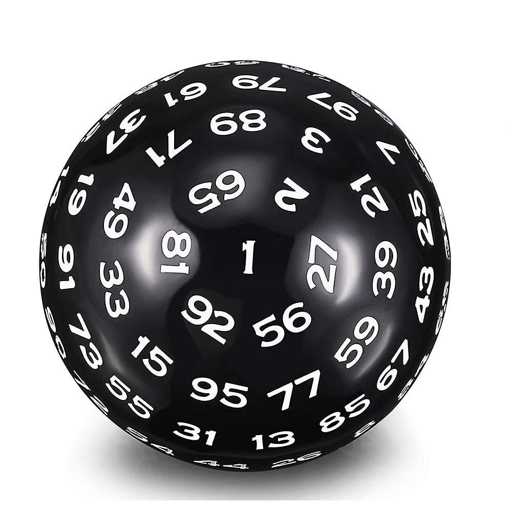 Juego de dados poliédricos de 100 caras D100 con números blancos Cubo ...