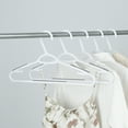 Mainstays Clothes Hangers 10 Pack White Durable Plastic with TPE ...
