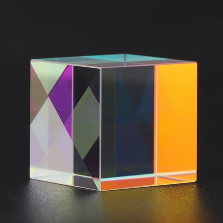 Glass SiX Sided Bright Light Combine Cube Prism Stained Glass Beam ...