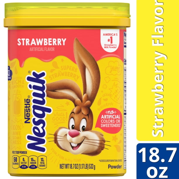 Nestle Nesquik Strawberry Flavor Powder Drink Mix, 18.7 oz - Walmart.com