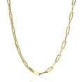 14K Yellow Gold 4mm Paperclip Elongated Open Chain Necklace 16"-30 ...