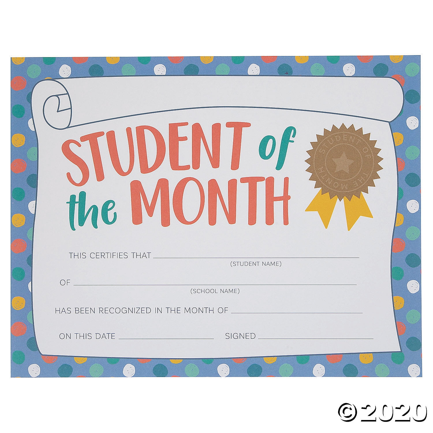 Free Printable Student Of The Month Certificate Templates