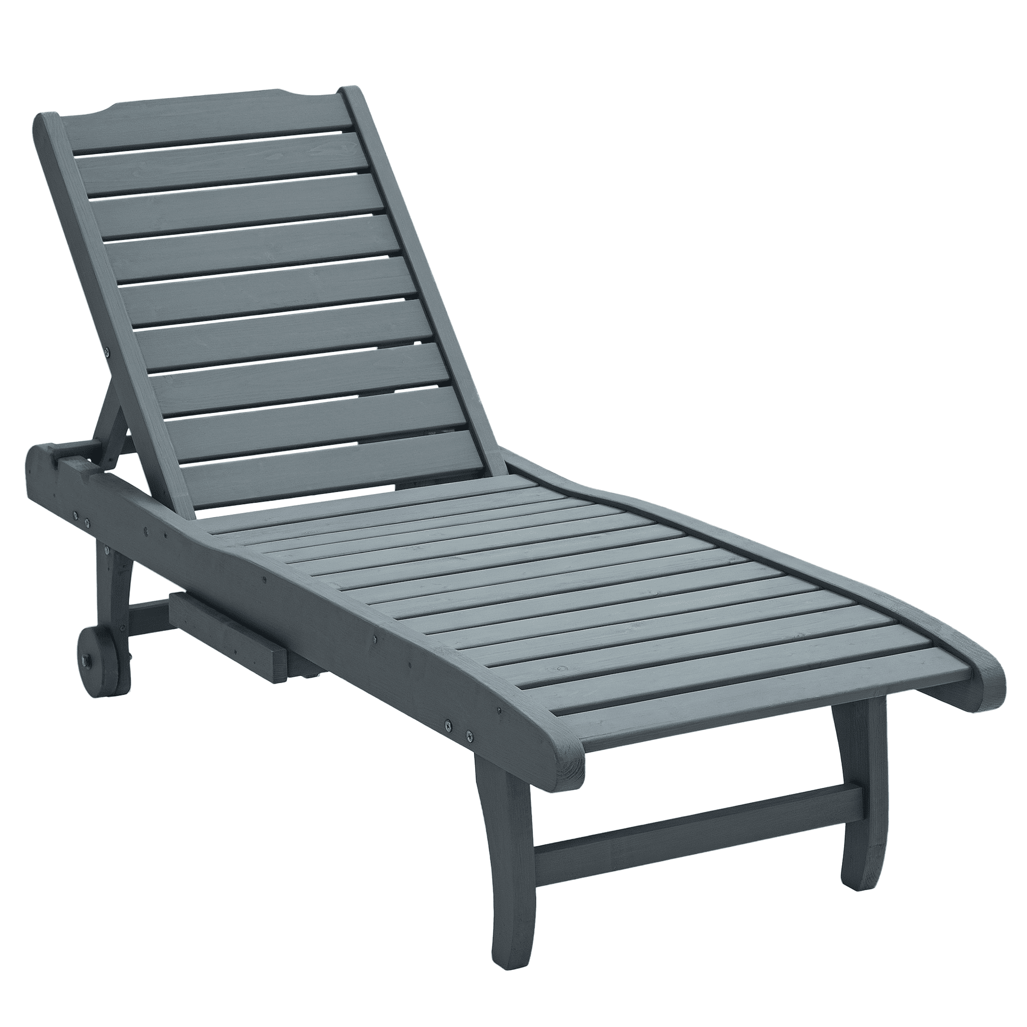 Click here for Outsunny Wooden Outdoor Lounge Chair  Adjustable P... prices