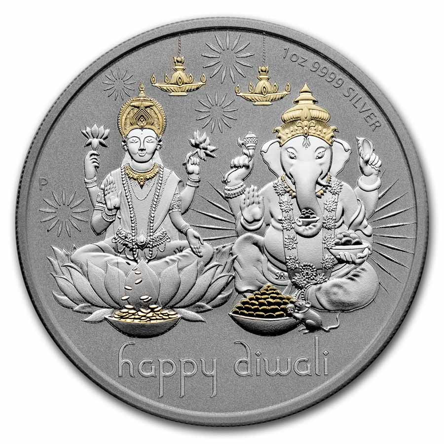 2021 Tuvalu 1 oz Silver $1 Diwali Medallion Proof - Walmart.com