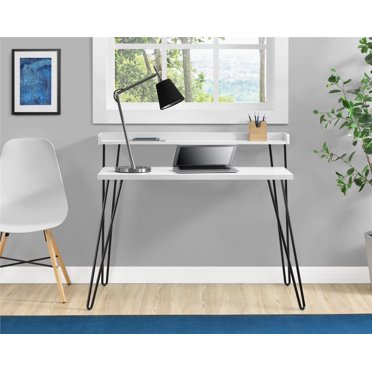 Mainstays Retro Computer Desk, Multiple Colors - Black Oak - Walmart.com
