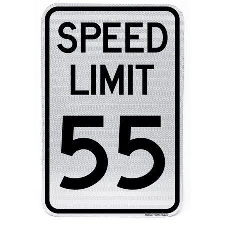SPEED LIMIT 55 MPH Sign 24"x30" 3M Engineer Reflective. By Highway ...