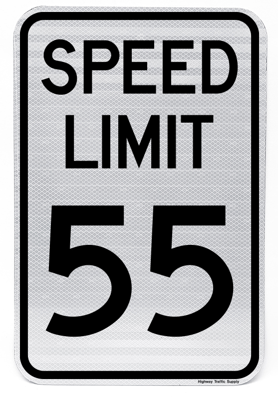 SPEED LIMIT 55 MPH Sign 24 x30 3M Engineer Reflective By Highway SPEED LIMIT 55 MPH Sign 24 x30 3M Engineer Reflective By Highway