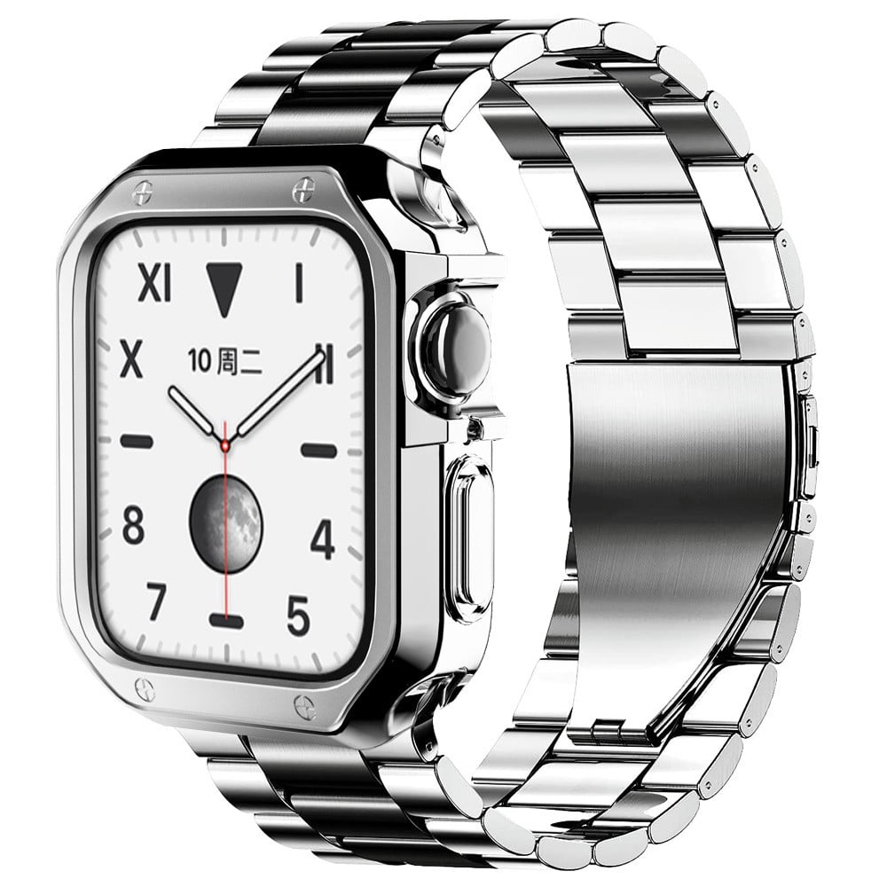 YuiYuKa Silicone Protector Case metal Strap For Apple Watch Band 45mm yuiyuka-silicone-protector-case-metal-strap-for-apple-watch-band-45mm