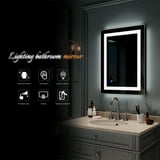Ktaxon 36x28in LED Mirror Illuminated Wall Mirror Anti-fog Bathroom ...