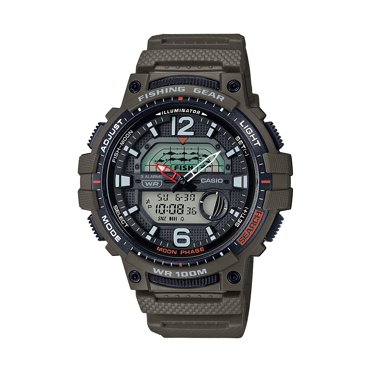 Casio Men's Twin Sensor Digital Nylon Compass Sport Watch, White ...