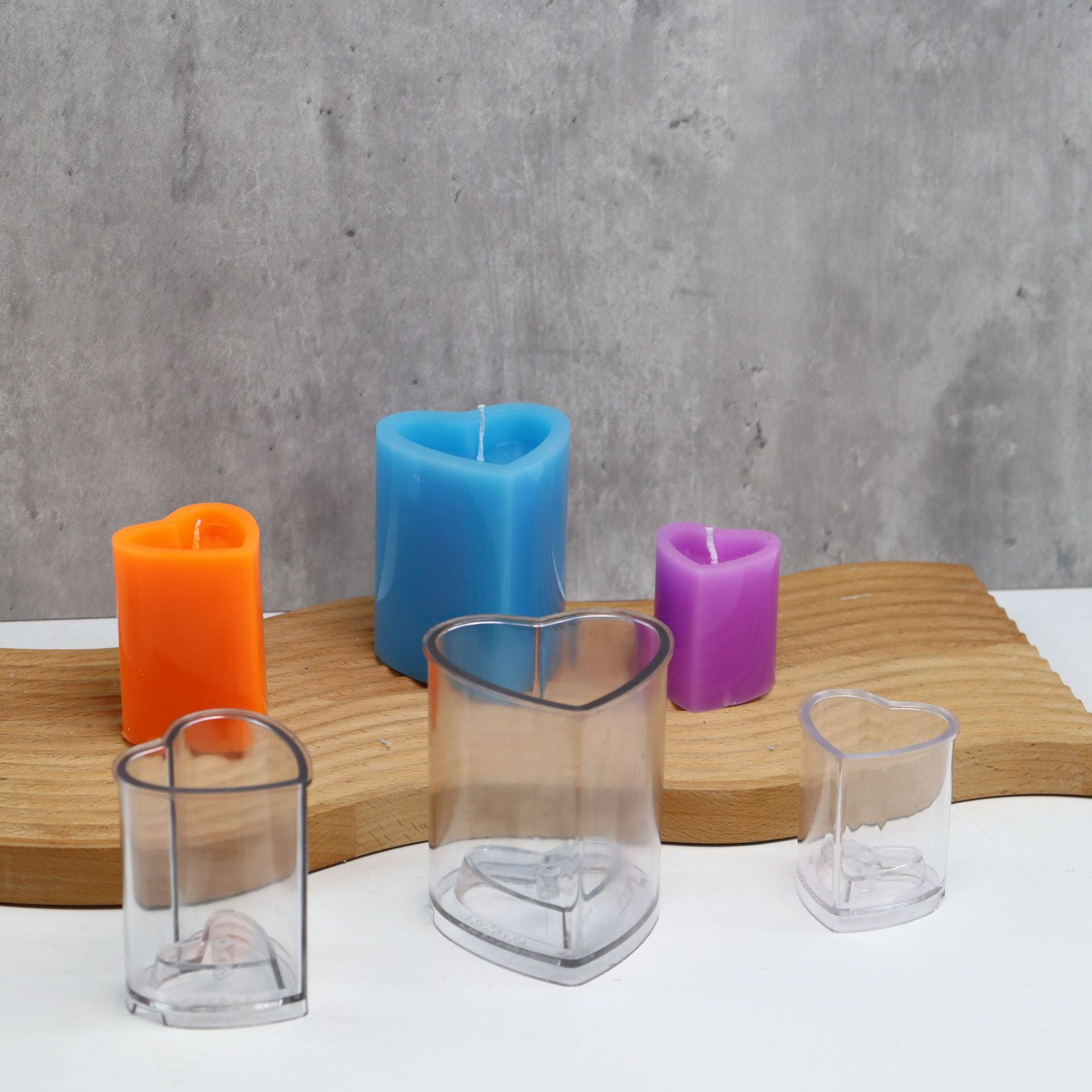 Molde de vela de PC en forma de corazón, molde de vela con cabeza ...