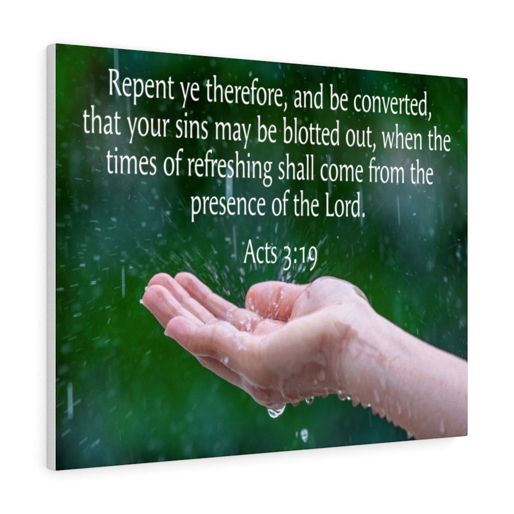 Scripture Walls The Presence of The Lord Acts 3:19 Bible Verse Canvas ...