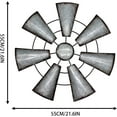aboxoo 22in Rustic Metal Windmill Wall Decor, Galvanized Art for Home ...