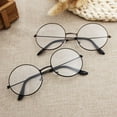 Zhaomeidaxi Metal Frame Round Glasses Oversized Clear Lens Glasses ...
