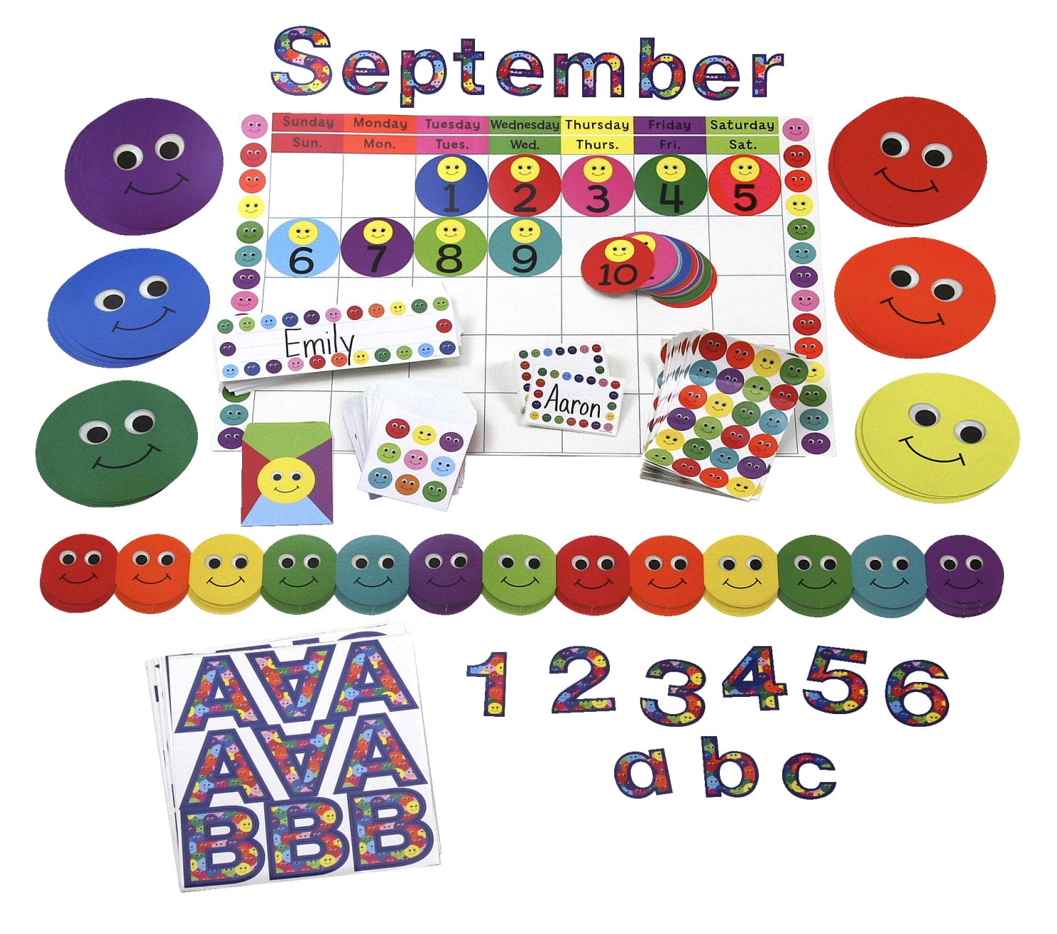 Hygloss Smiley Faces Bulletin Board Super Theme Pack - Walmart.com
