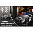 Licensed DODGE 12V Kids Police Car Ride On, Electric Cop Car for Kids ...