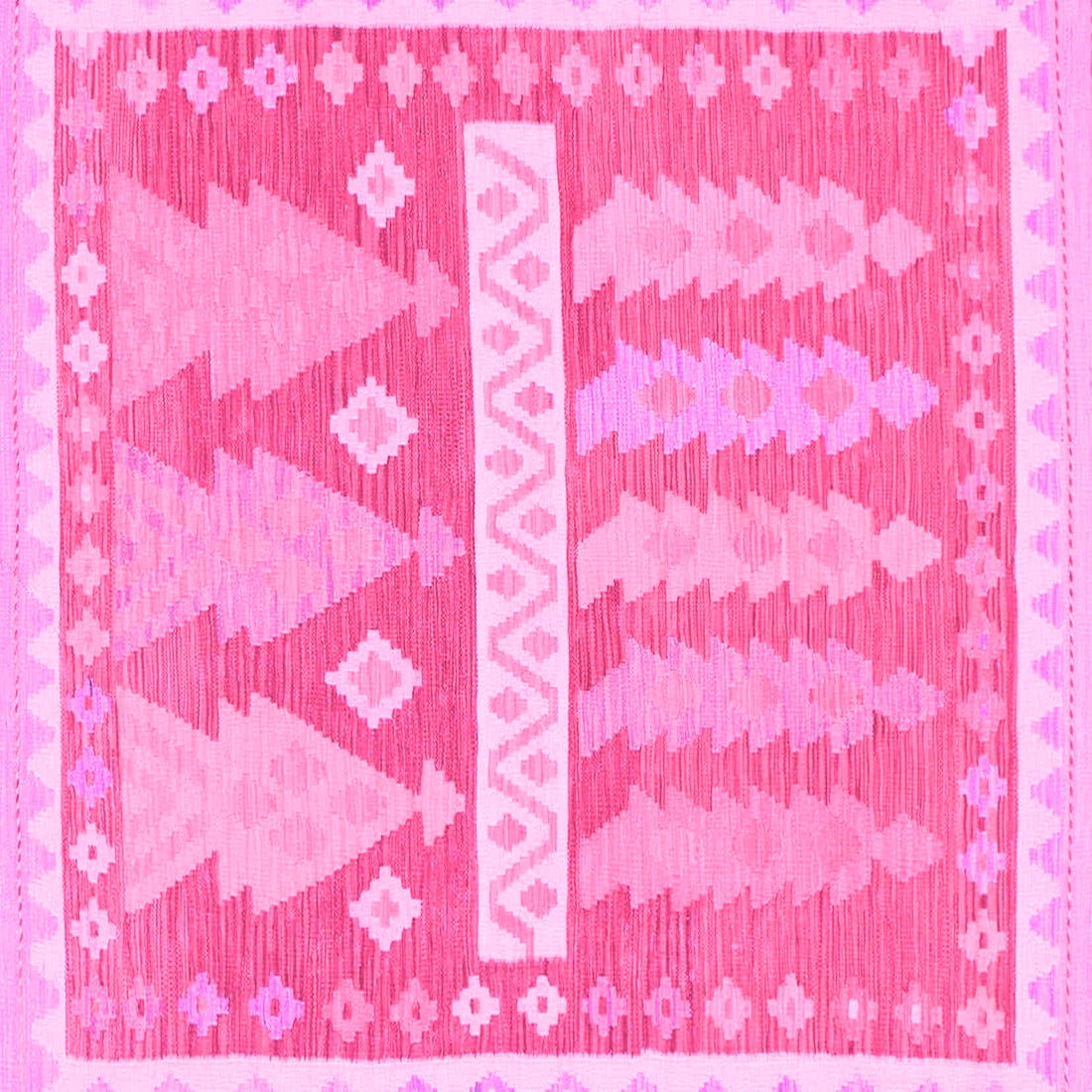 Ahgly Company Indoor Square Southwestern Pink Country Area Rugs, 8 ...