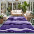 Abstract Area Rugs 5x8ft Purple Gradient Waves Beach Lines Floor Rug ...