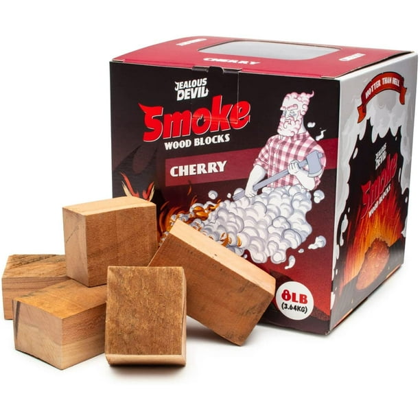 Jealous Devil SMOKE Blocks (Cherry), Wood Chunks for BBQ and Smoking ...