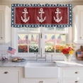 Curtain Valances for Kitchen Windows,Rod Pocket Short Valance Nautical ...