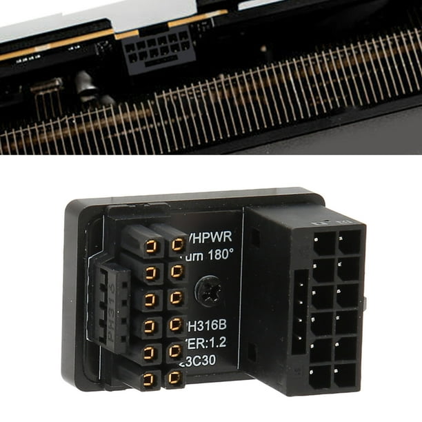 ATX 16pin Male To 16pin Female Adapter, Graphics Card U Turn Angle ...