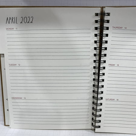 Rae Dunn 2022 2022 Planner Brown - KRAFT - LARGE - 12 Months - January ...