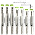 9PCS Hinge Drill Bit Set, 1/4" Hex Shank High Speed Steel Self ...